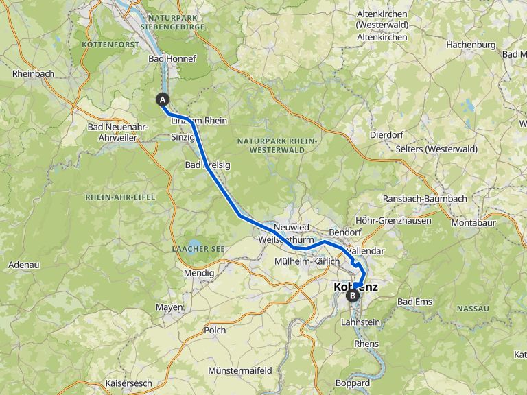 Rheinradweg von Duisburg nach Koblenz, Etappe 3 | Fahrradtour | Komoot